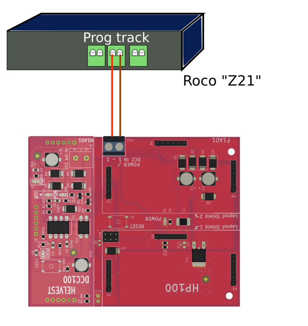 Anschluss von Helvest-Decodern an Roco-Zentralen – Helvest